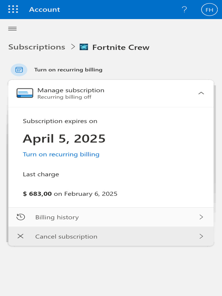 Microsoft Account Subscriptions | PDF