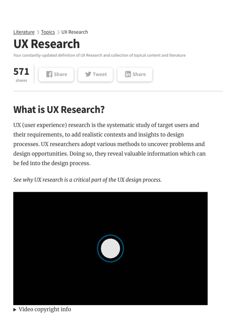 What Is UX Research - Interaction Design Foundation | PDF | Usability ...