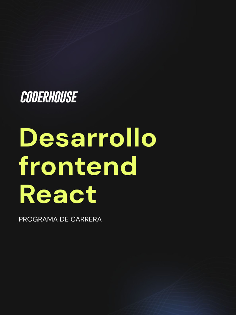 Carrera de desarrollo frontend React | PDF | Script Java | Desarrollo web