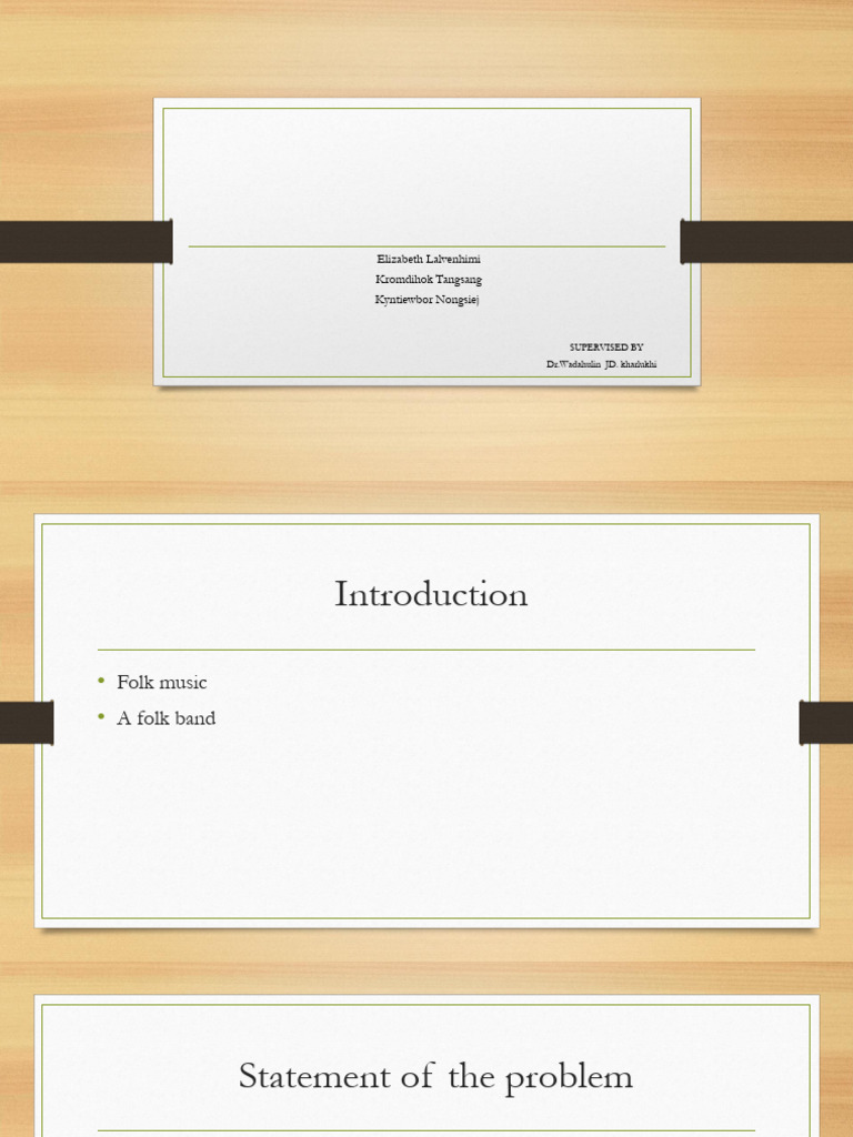 Documentation of The Traditional Bands | PDF | Qualitative Research | Methodology