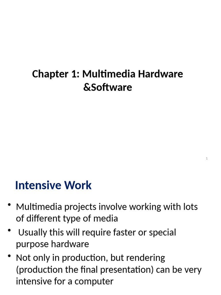 Lecture2 Multimedia Hardware & Software | PDF | Random Access Memory | Graphics Processing Unit