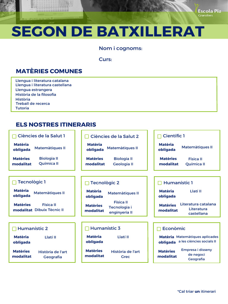 2n de Batxillerat | PDF