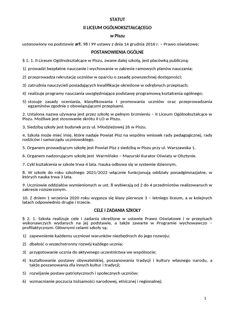 Statut LO 2023 | PDF