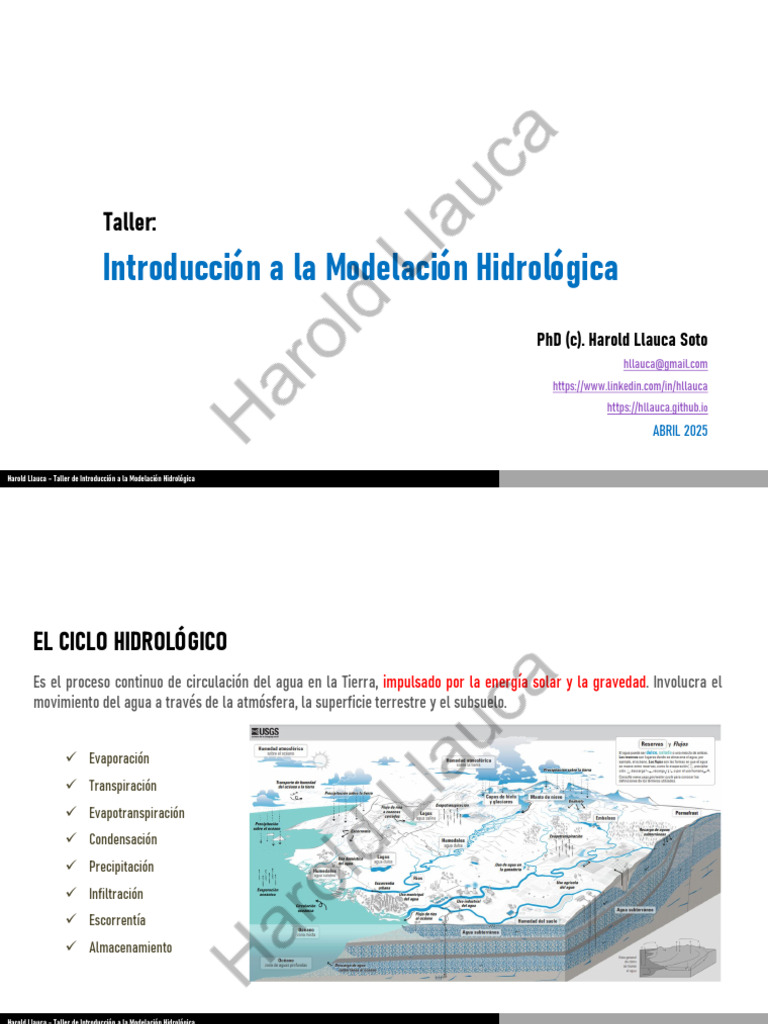 Intro Modelacion Hidrologica Llauca | PDF | Hidrología | Agua