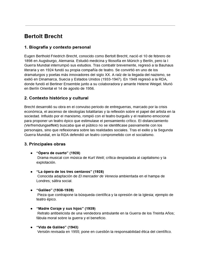 Bertolt Brecht | PDF