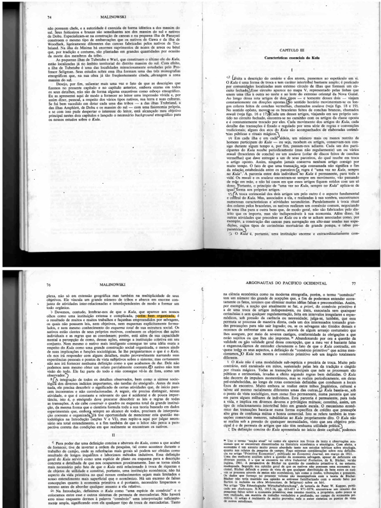 2 MALINOWSKI B. 1922 Caracteristicas Essenciais Do Kula CAP. V | PDF ...