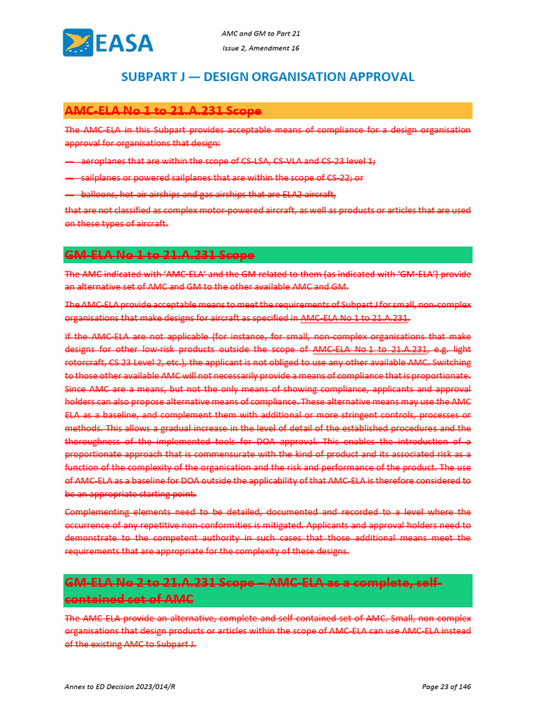 EASA Part 21 Subpart J Overview | PDF | Aviation