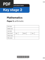 2016 KS2 Maths Arithmetic Paper | PDF | Copyright