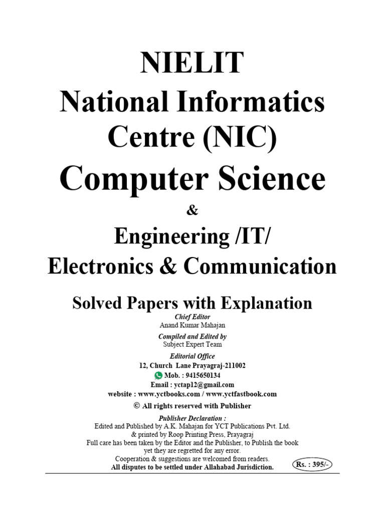 Nic Computer Science & Engineering It Electronics & Communication | PDF ...