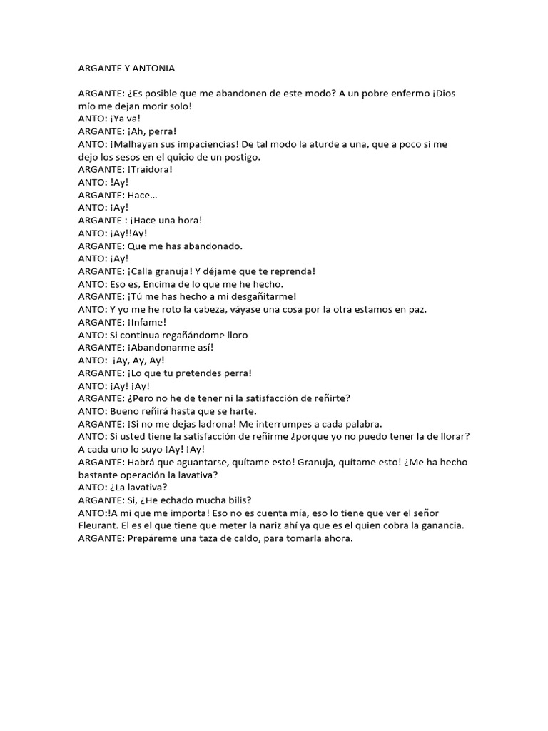 Argante y Antonia | PDF