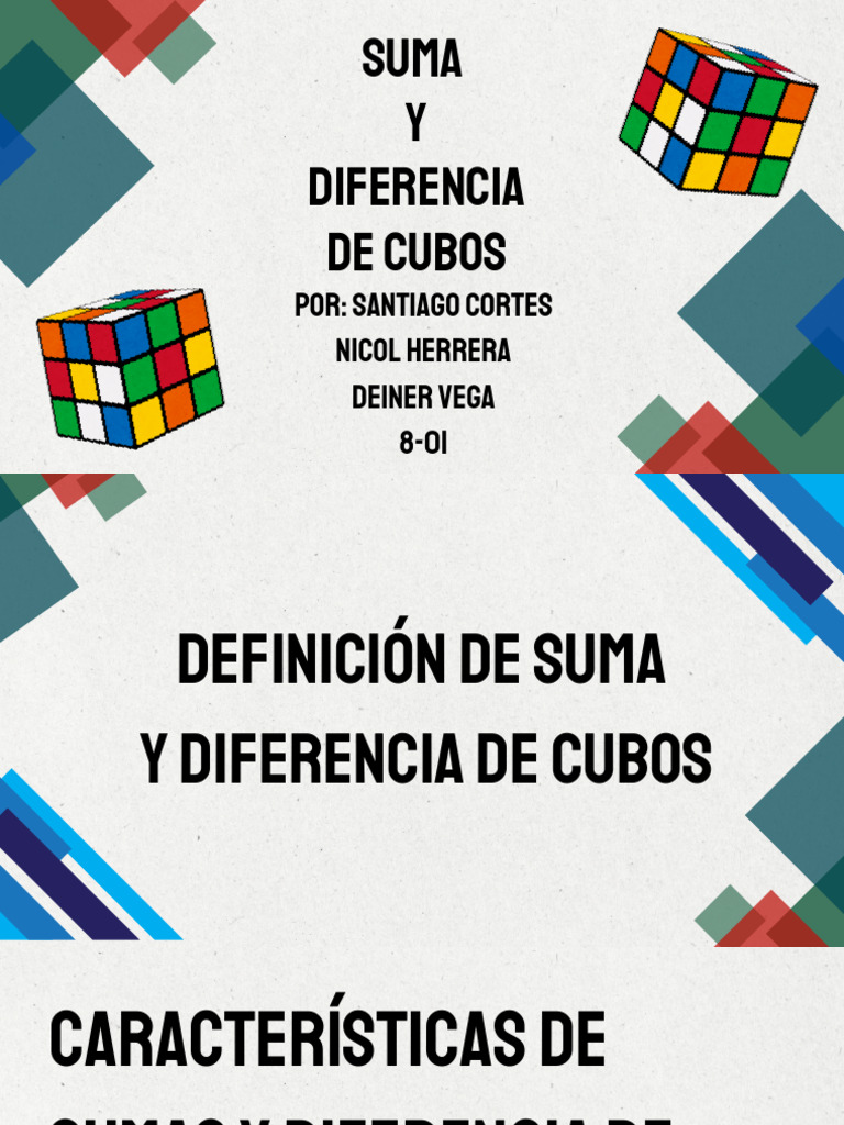 Suma y Diferencia de Cubos 8-01 - 20241105 - 070803 - 0000 | PDF