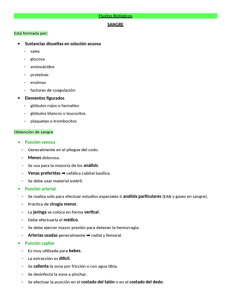 Fluidos Biológicos - Sangre y Orina | PDF | Sangre | Especialidades Medicas