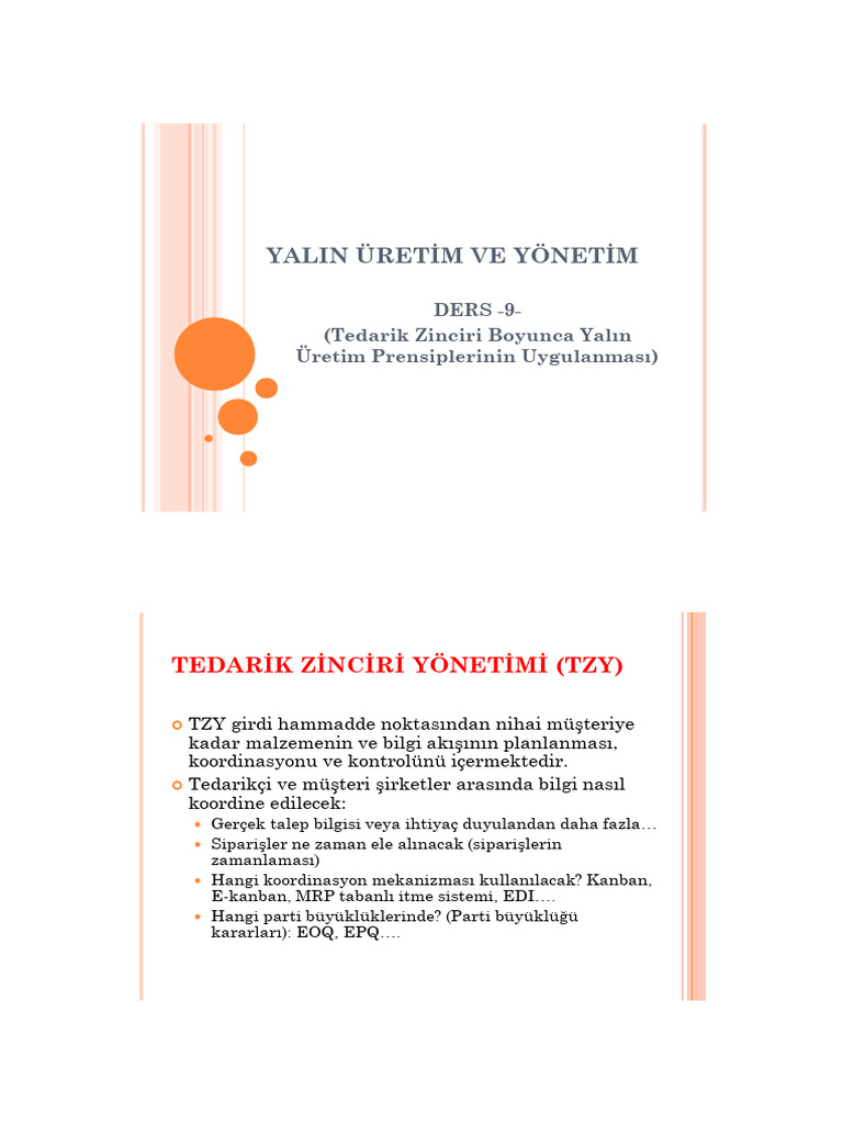 YalŤn Šretim Y"netim 9 | PDF