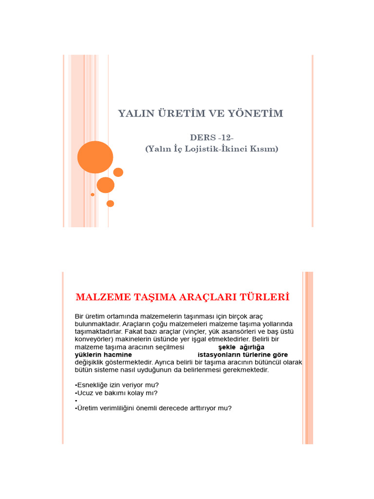 YalŤn Šretim Y"netim 12 | PDF