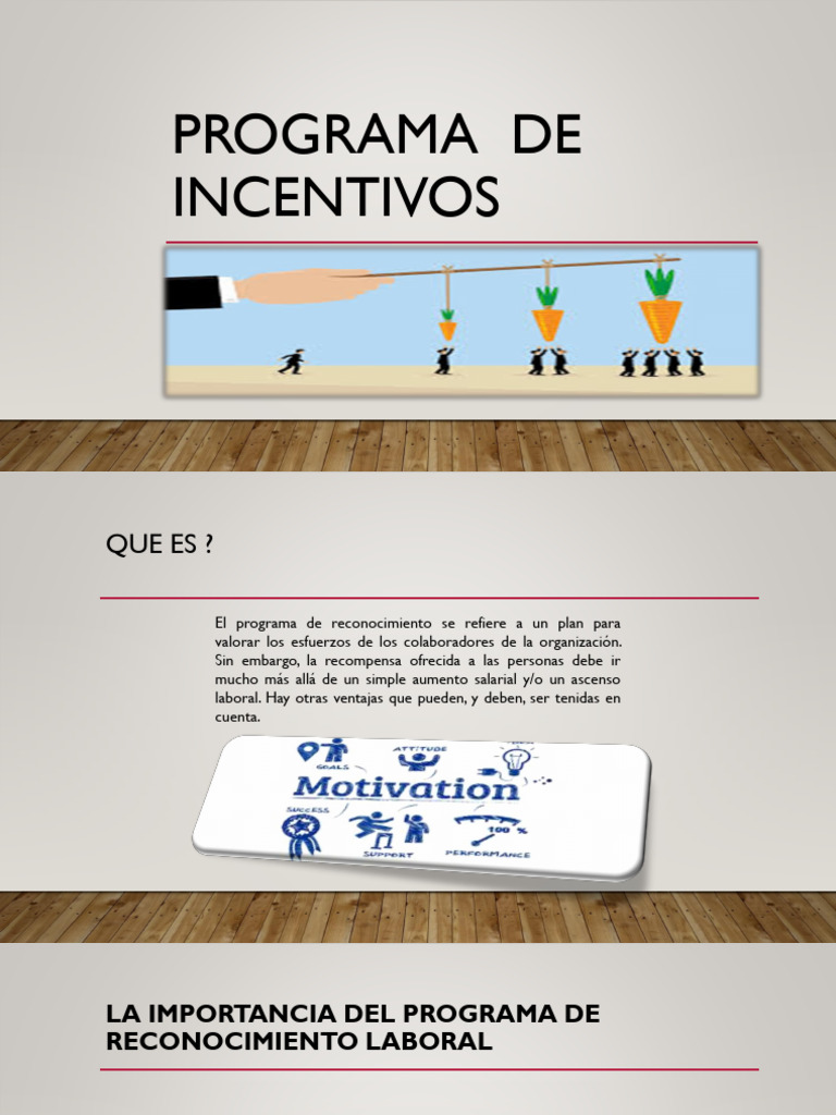 Programa de incentivos | PDF | Psicología Social | Sicología