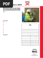 Fosroc Renderoc HB40 TDS | PDF | Concrete | Composite Material