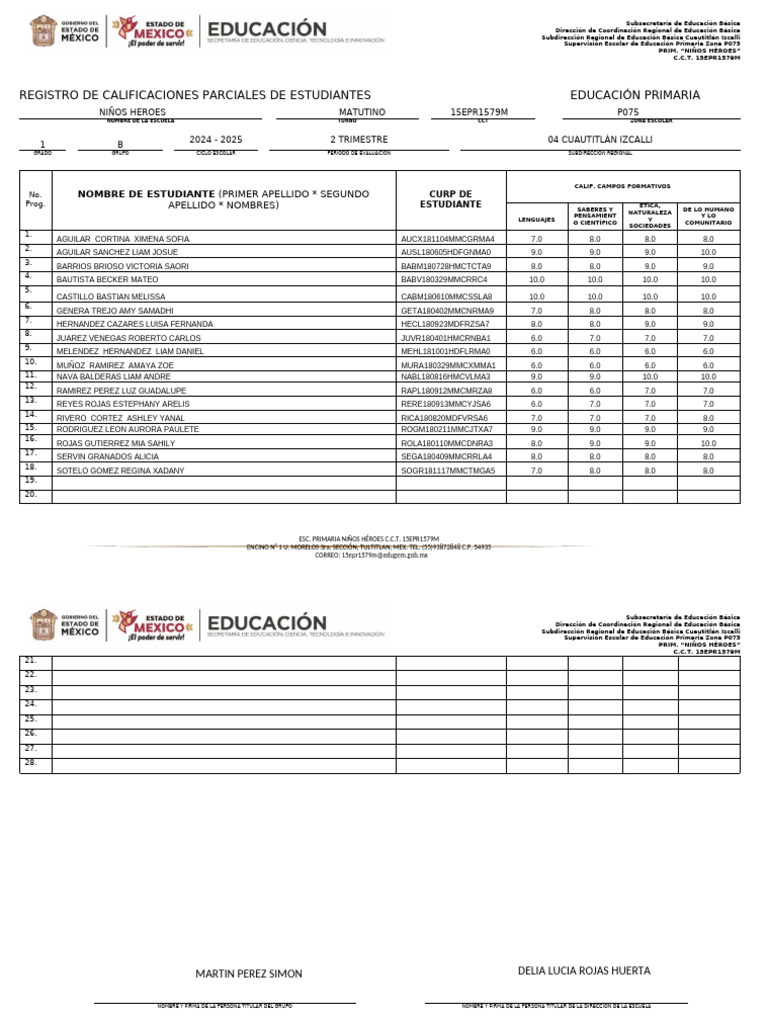 1ro B 2do Bimestre - 113022 | PDF