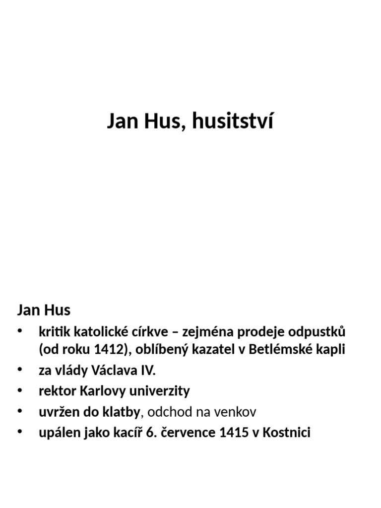 7 Husitstvi | PDF