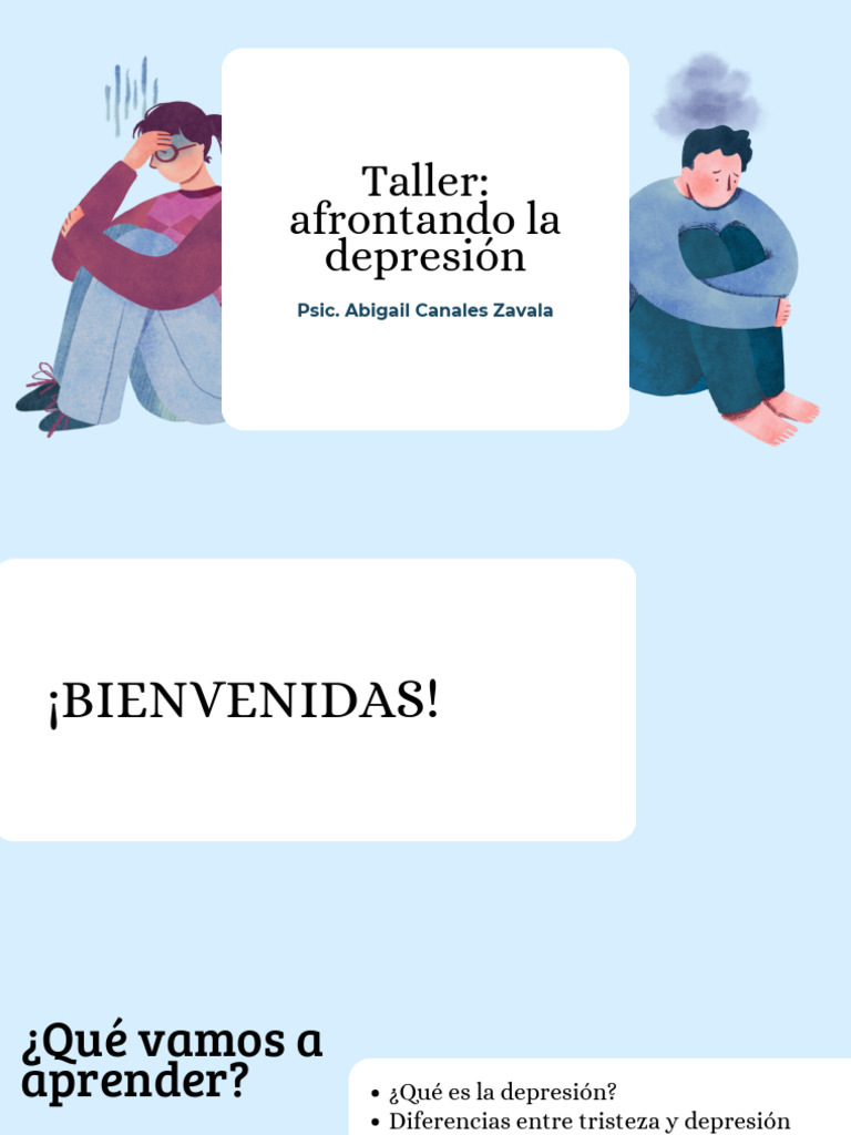 Taller Afrontando La Depresión | PDF | Trastorno depresivo mayor ...