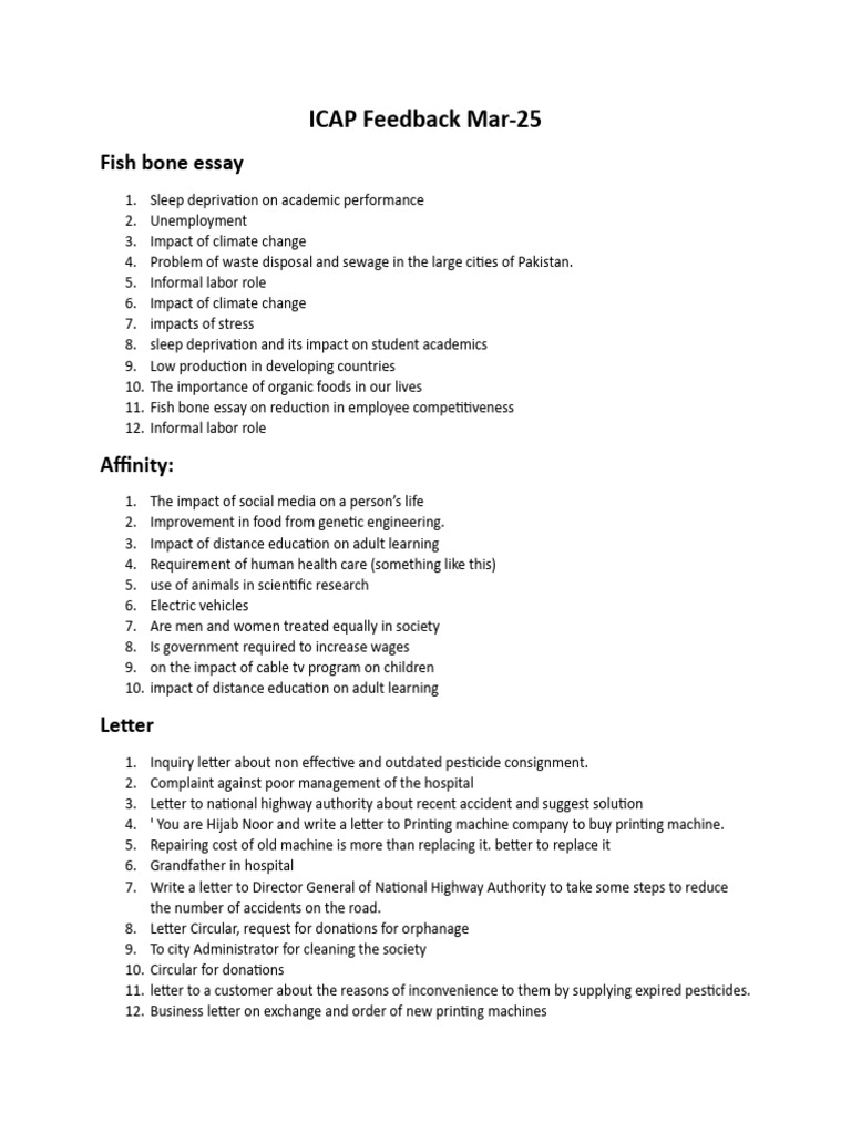 BWCS ICAP Feedback Mar-25 | PDF