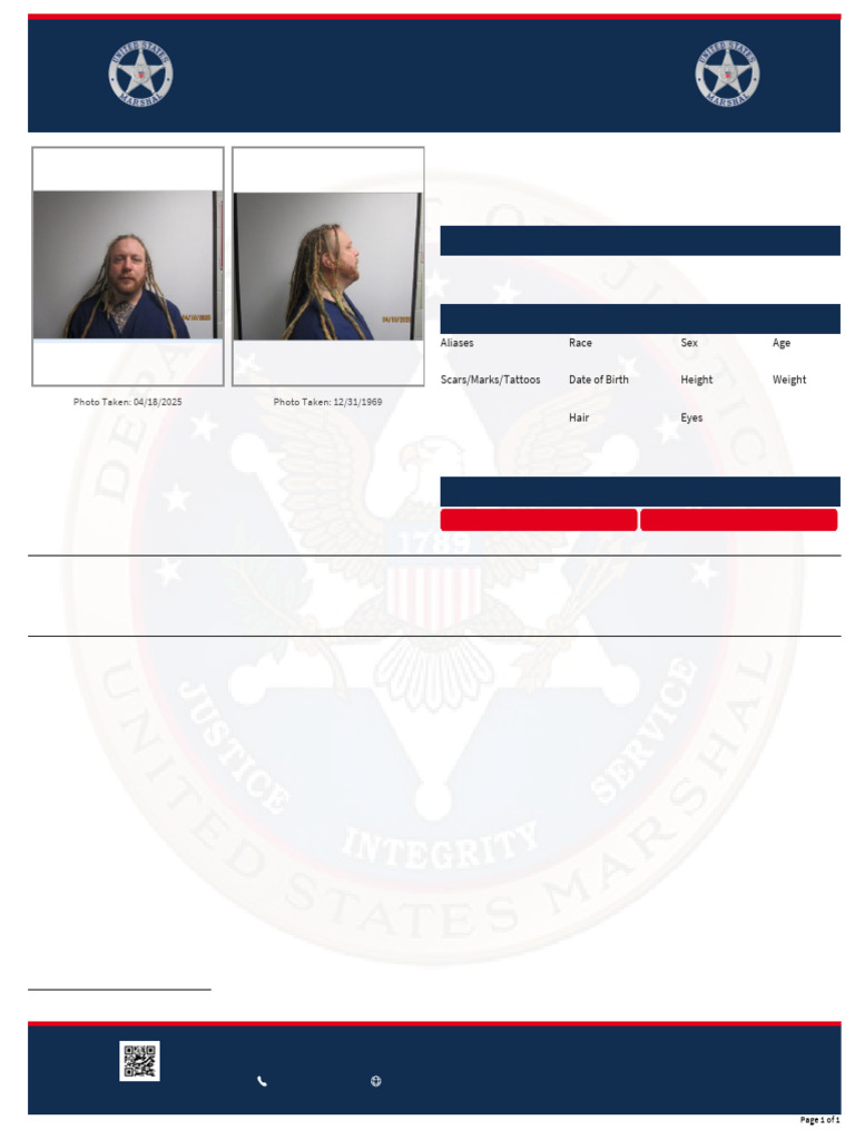 Haken Wanted - Poster 5.6.25 | PDF | United States Marshals Service ...