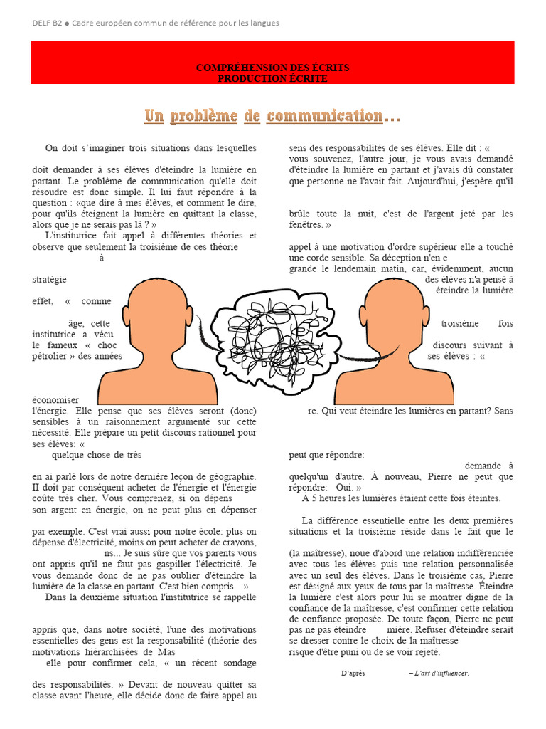Problme De Communication Exemple