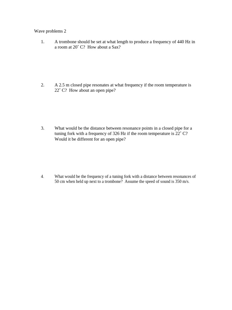 Wave Problems 2a | PDF