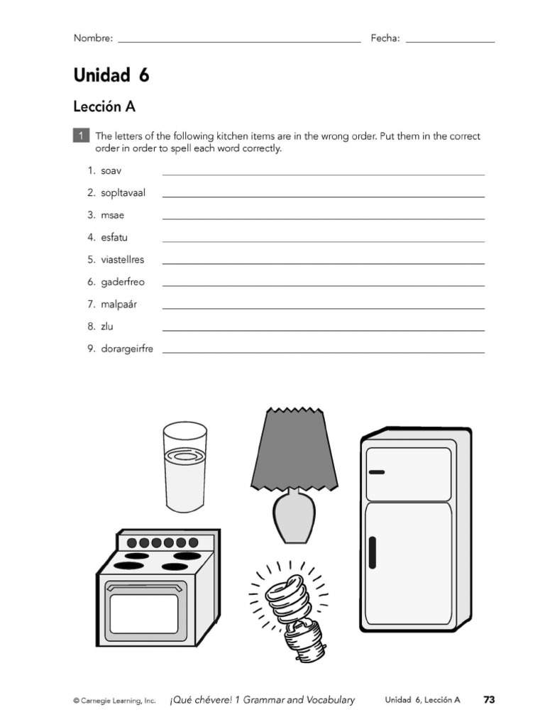 ¡Qué chévere! Level 1 Grammar and Vocabulary (2nd Ed.) _ Carnegie ...