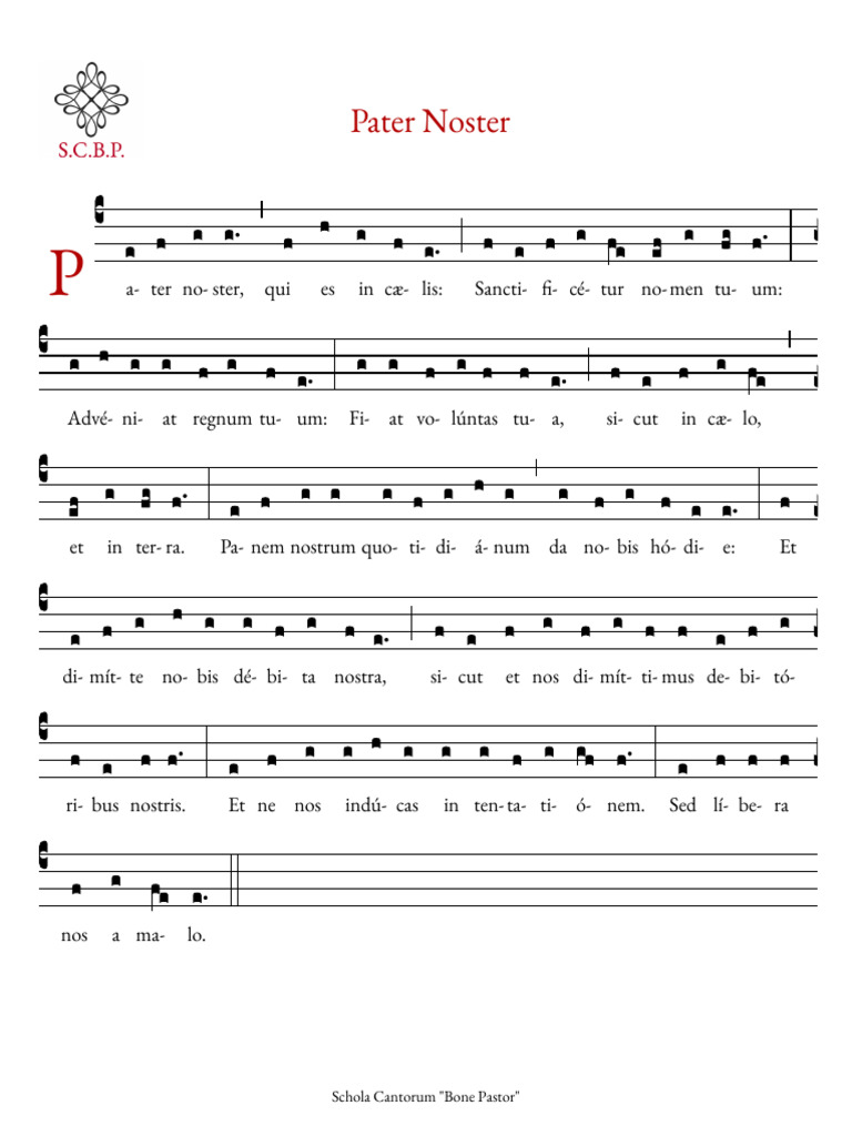 Pater Noster - Gregoriano | PDF