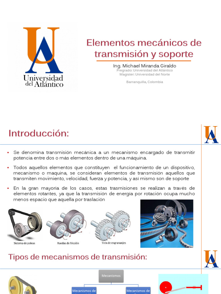 Elementos Mecanicos de Transmision y Soporte | PDF | Bienes manufacturados | Ingeniería mecánica