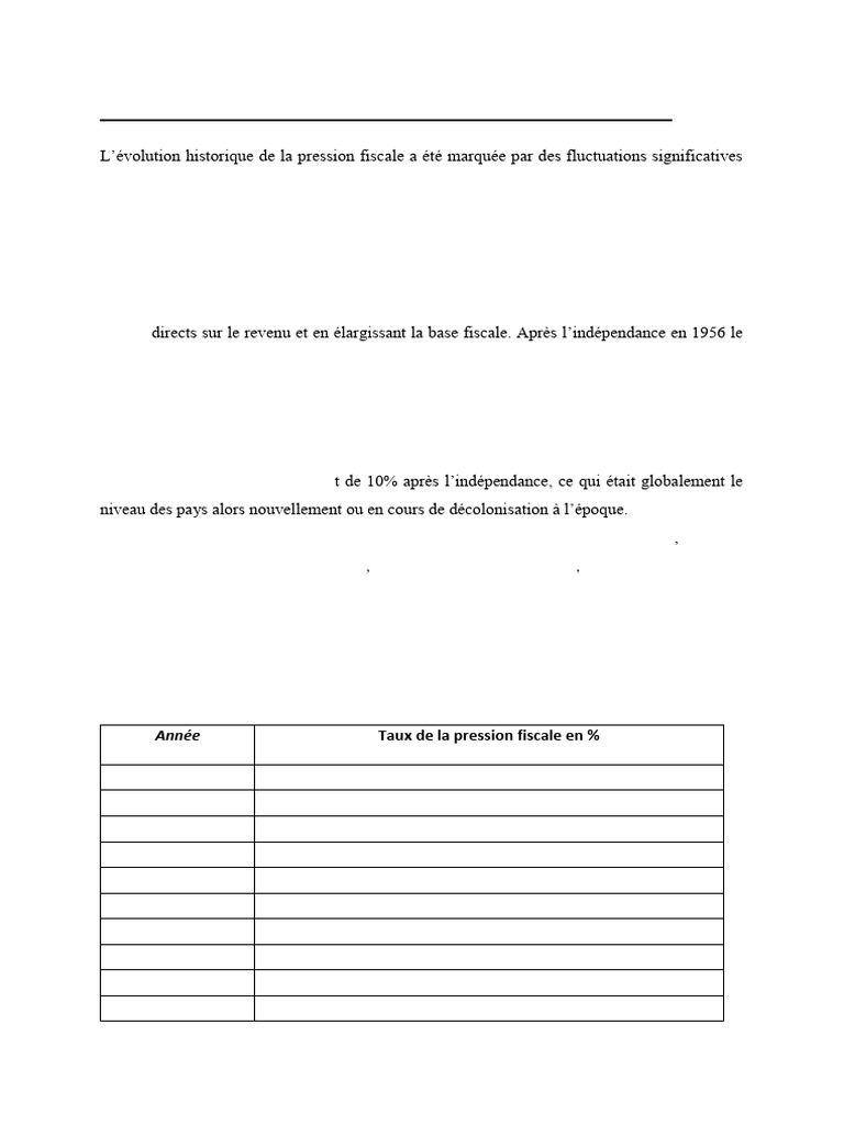 Évolution de la pression fiscale au Maroc | PDF | Impôts | Produit ...