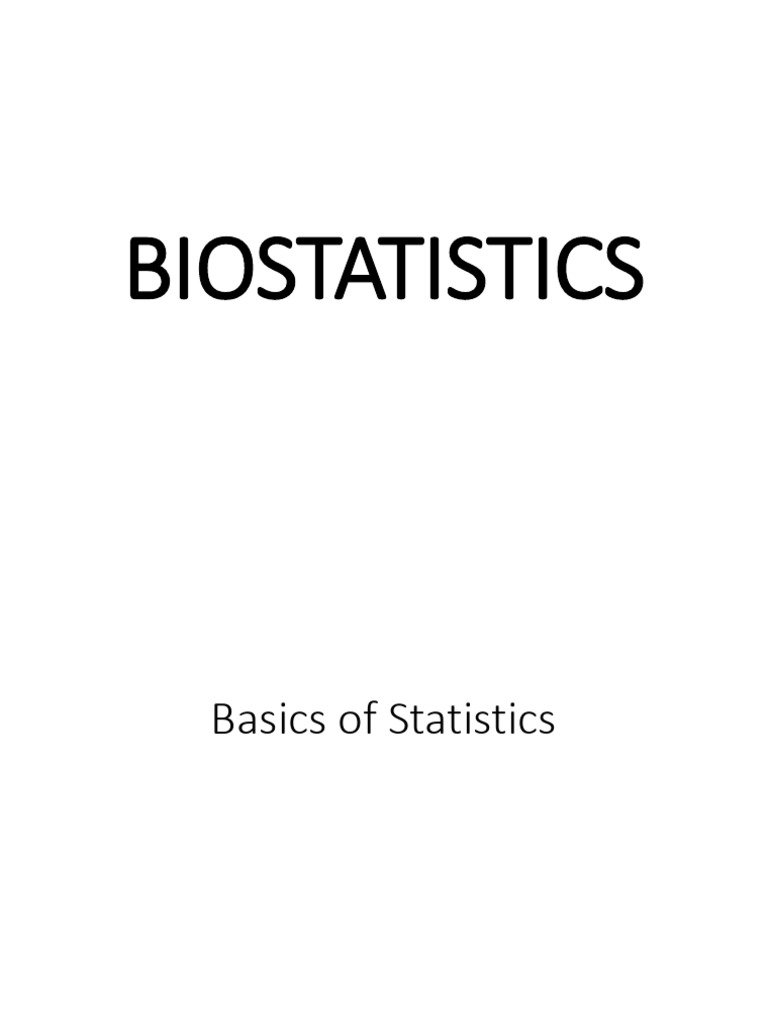 1st Lecture Biostat | PDF