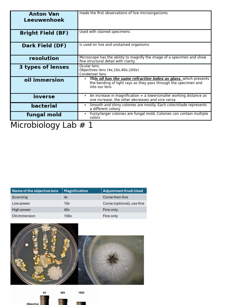 Microscopy Techniques in Microbiology | PDF