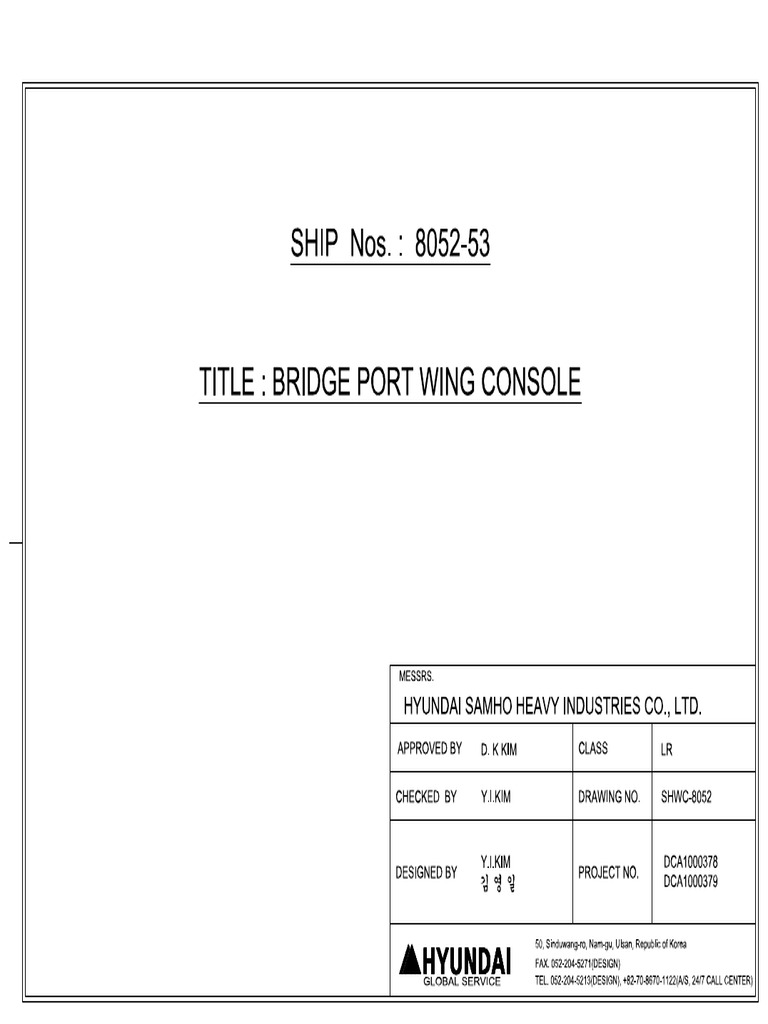 8052 E-40 6N8521104 BRIDGE WING CONTROL CONSOLE | PDF