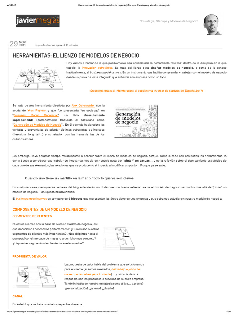 Herramientas - El Lienzo de Modelos de N.. | PDF