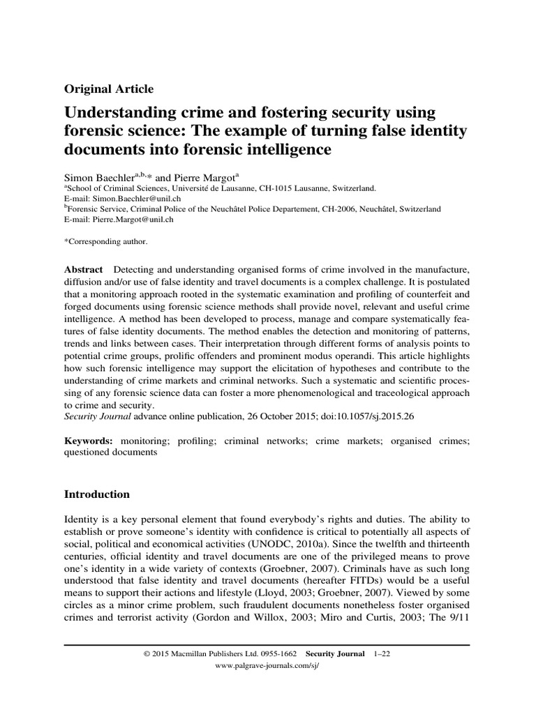 2015_Understanding_crime | PDF | Forensic Science | Crimes