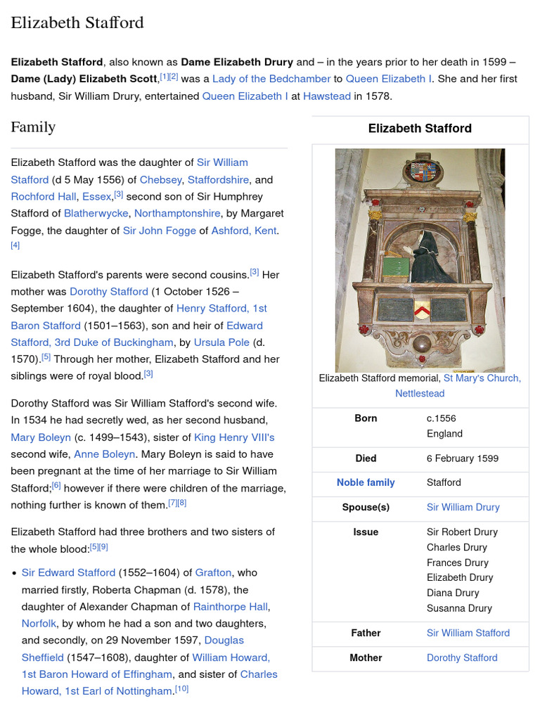 Elizabeth Sta Ord: Family | PDF | English Families | Tudor England