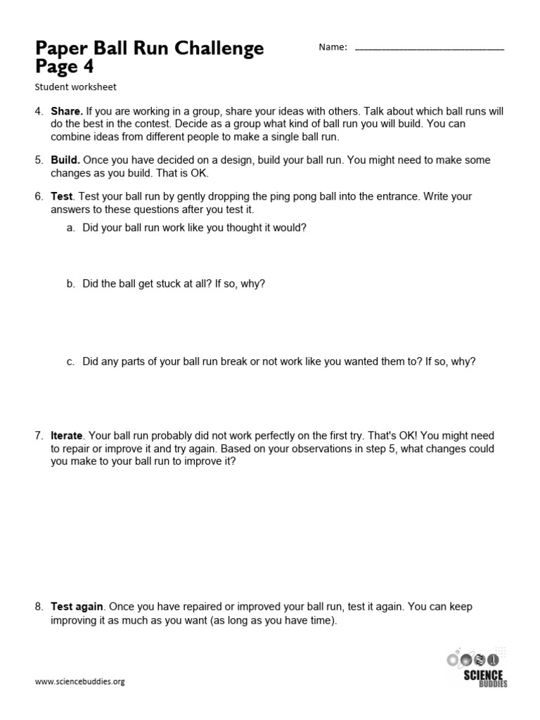 Wyatt Belmont - Ball RUn Challenge Results | PDF | Mathematics