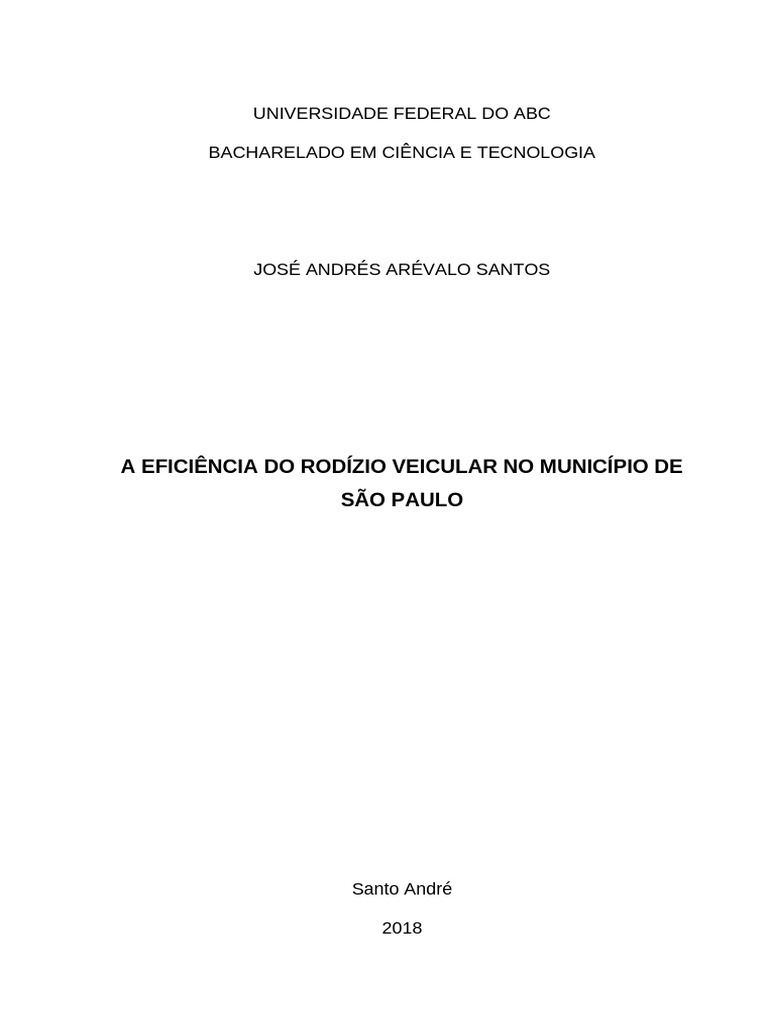 Eficácia do Rodízio Veicular em SP | PDF | São Paulo | Poluição do ar
