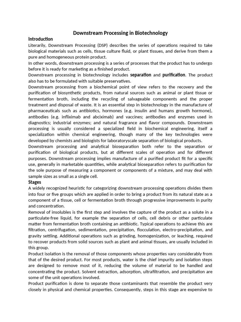 Copy-MBC 425 NOTE Downstream Processing in Biotechnology | PDF ...