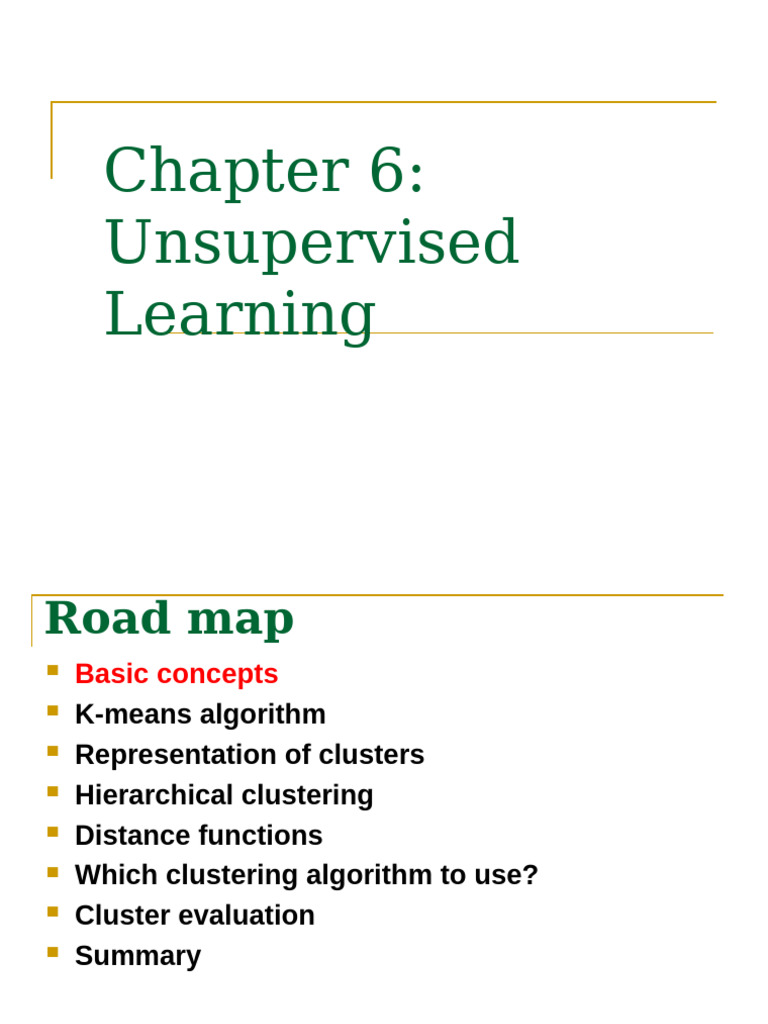 Unit 6 Unsupervised Learning | PDF | Cluster Analysis | Artificial Intelligence
