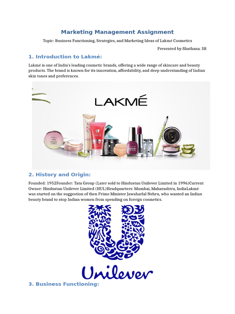 Lakme_Marketing_Assignment_Shathana.docx_20250424_080723_0000 | PDF ...