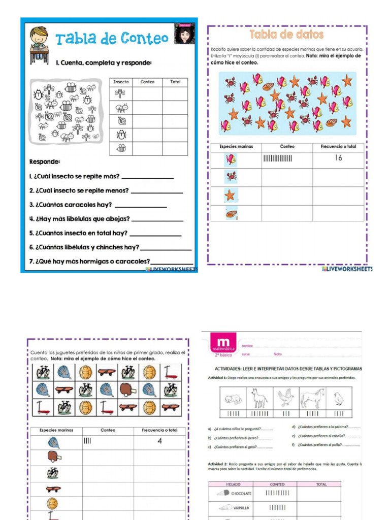 TABLAS DE CONTEO - PRACTICAR 2025 | PDF