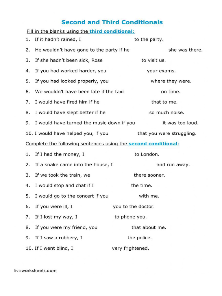 2nd and 3rd Conditionals | PDF