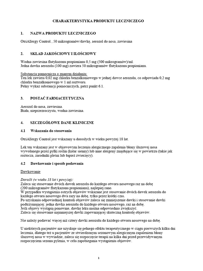 Otriallergy Control CHPL | PDF