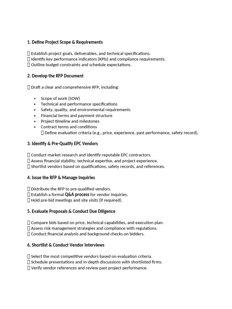 RFP Basic Steps | PDF