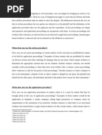 Understanding Action vs. Application Proceedings | PDF | Legal ...