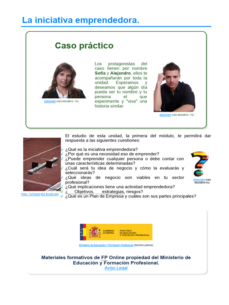 EIE01 La Iniciativa Emprendedora | PDF | Iniciativa empresarial | Business