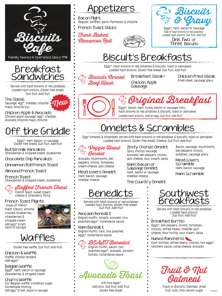 Biscuits Cafe Menus AZ WEB | PDF | Pancake | Sausage