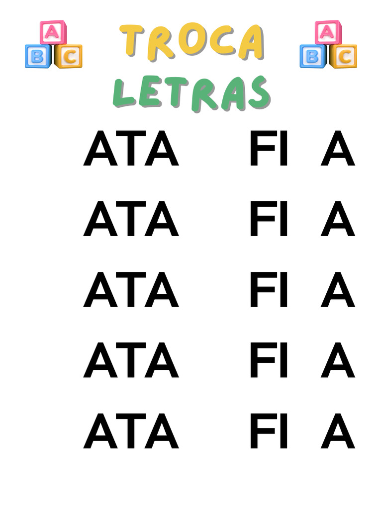 Troca Letras - Recorte | PDF